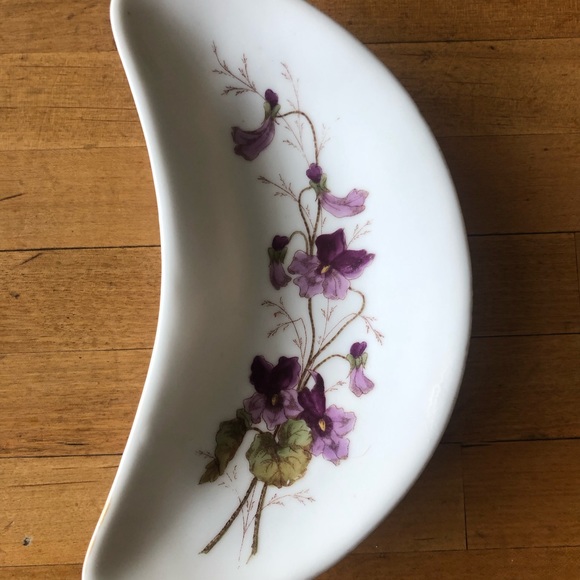 Dining | Vintage Crescent Porcelain Dish Pea Flowers Bone China Rare ...